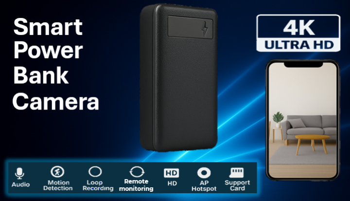 Smart Power Bank Camera | Portable 4K Digital Recording Device with ...