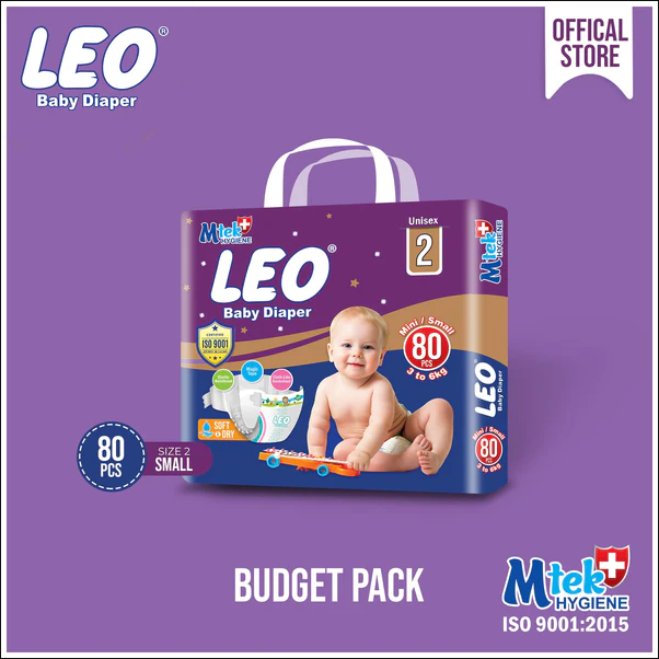 Leo Budget Pack Baby Diaper – Size 2, Small – 80 Pcs | Daraz.pk