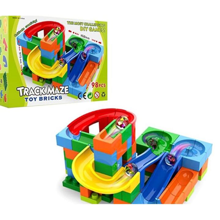 Track Maze Toy Bricks 98 pcs Legos Game Track maze marble | Daraz.pk