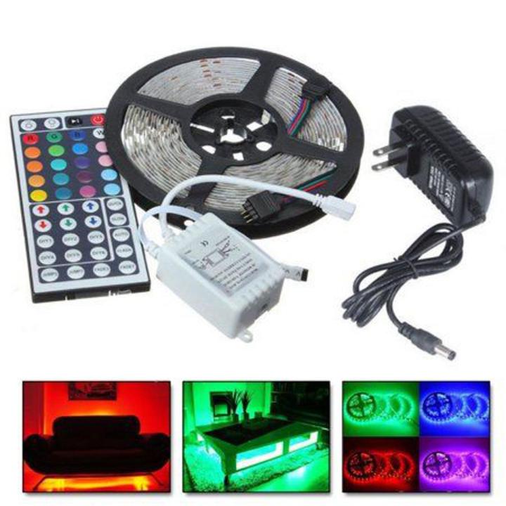 Color Changing RGB Strip LED Light With Remote 7 in 1 Colors | Daraz.pk