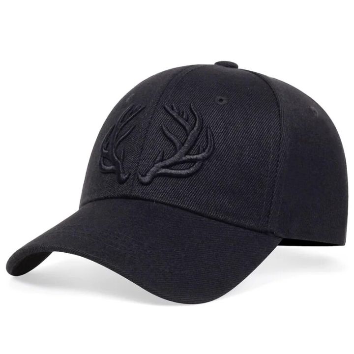 Antler Embroidery Baseball Cap Adjustable Cotton Snapback Hat Trucker ...