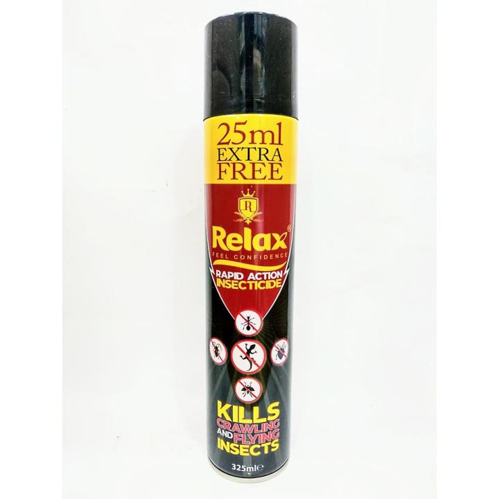 Relax Rapid Action Insecticide Spray 325ml Kills Crawling & flying ...
