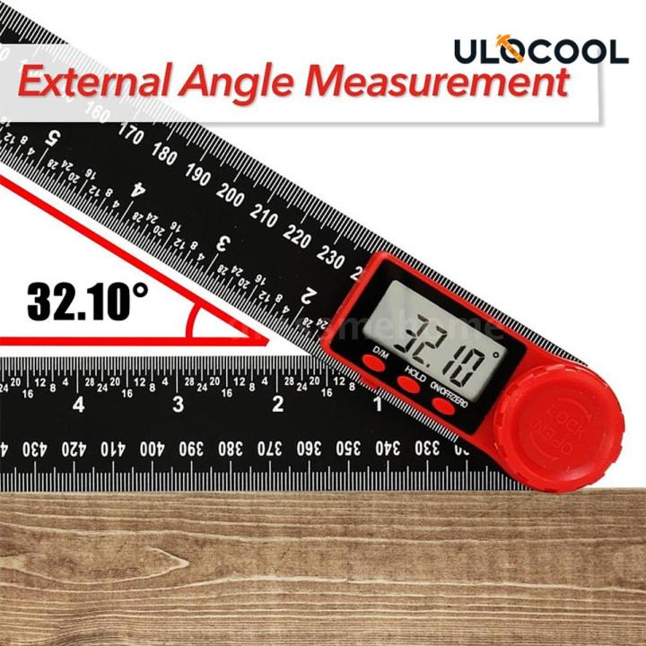 2-in-1 Digital Angle Meter Inclinometer Digital Angle Ruler Electronic ...