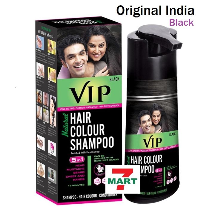 VIP Black Hair Colour Shampoo - 180ml | Daraz.pk
