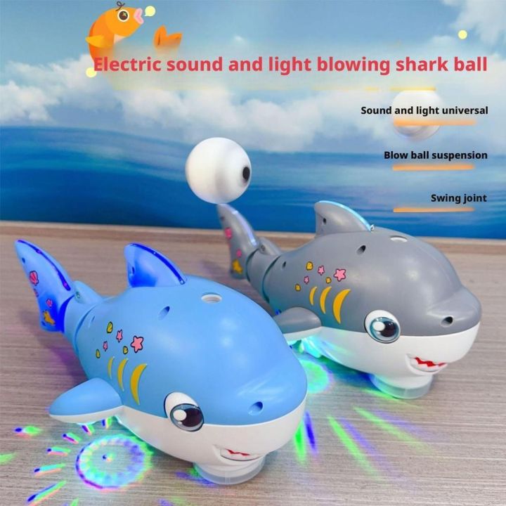 BLOWING BALL DANCING SWING MUSICAL SHARK,Electric Shark Toy Lights ...