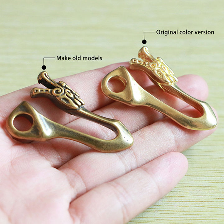Vintage Brass Solid U-shaped Dragon Head Hook Decoration Is Available ...