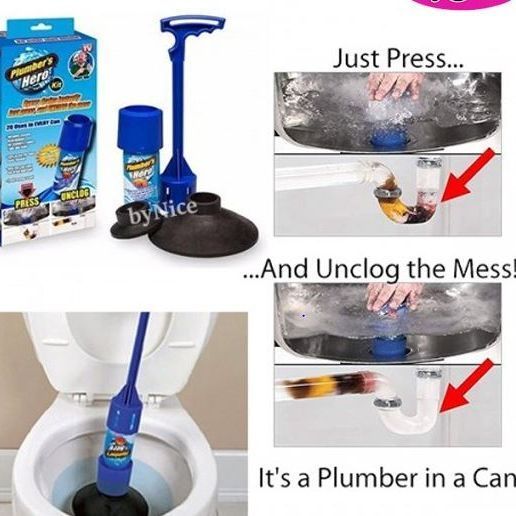 Unclog Drains Instantly - 20 Uses in Every Can Plumber Hero Bathroom ...