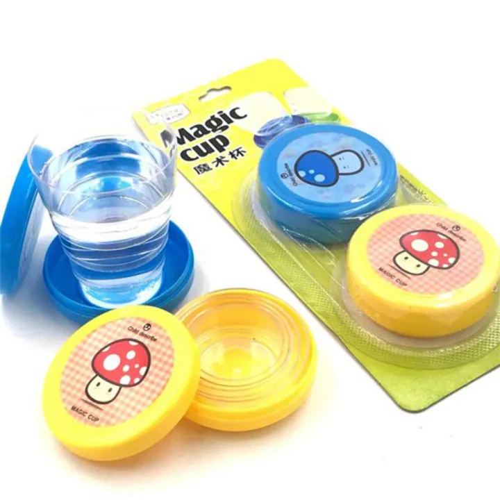 Foldable Magic Cups For School Children & Travellers - Set of 2 | Daraz.pk