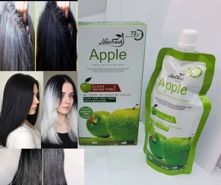 Apple Hair Color Cream Dark Brown Chemical free Original Gray Coverage ...