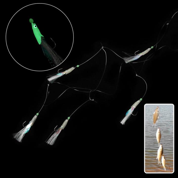 5Pcs/Set Durable Fishing Tackle Portable Carbon Steel Soft bait Tied up ...