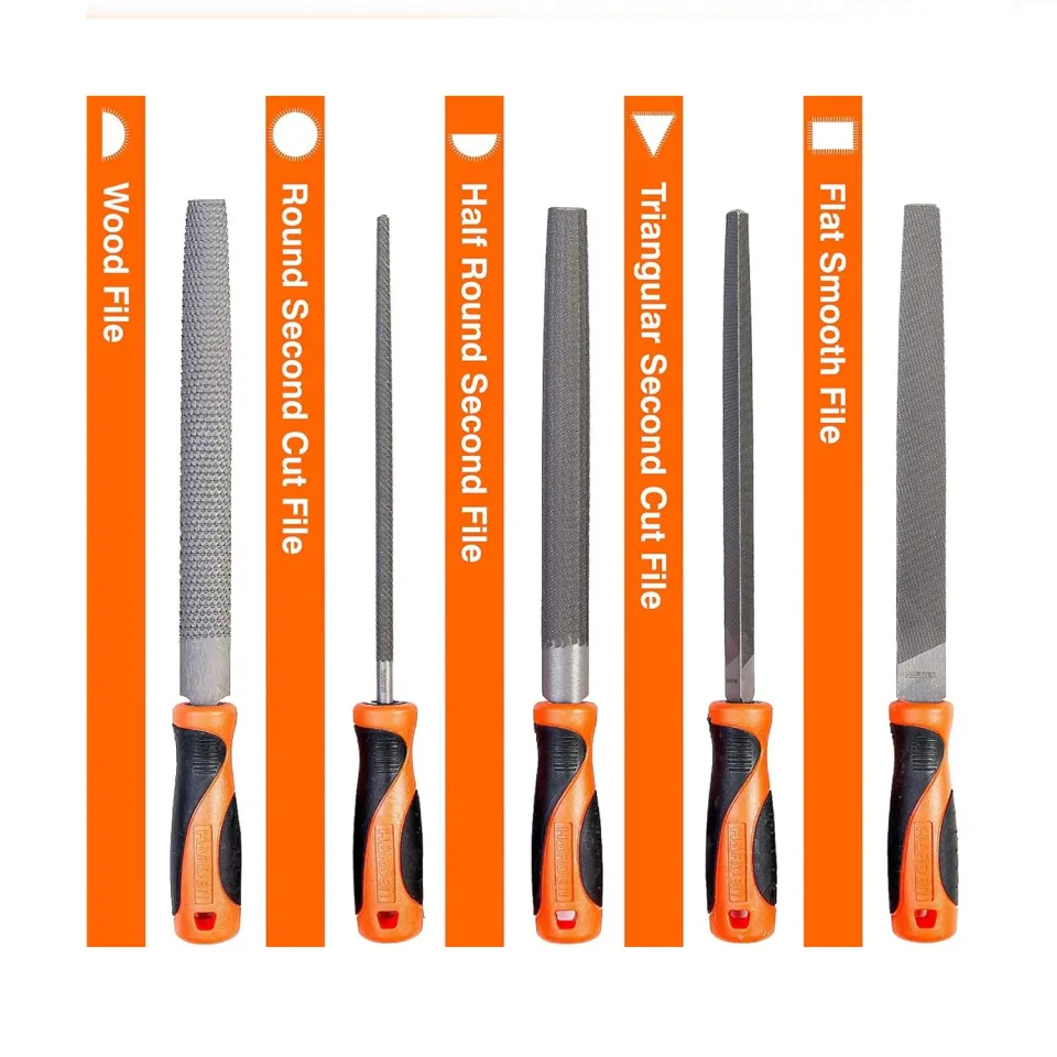 Wood Filing Tools 8 Inch Steel File And Rasp Set - 5 Piece High Carbon ...