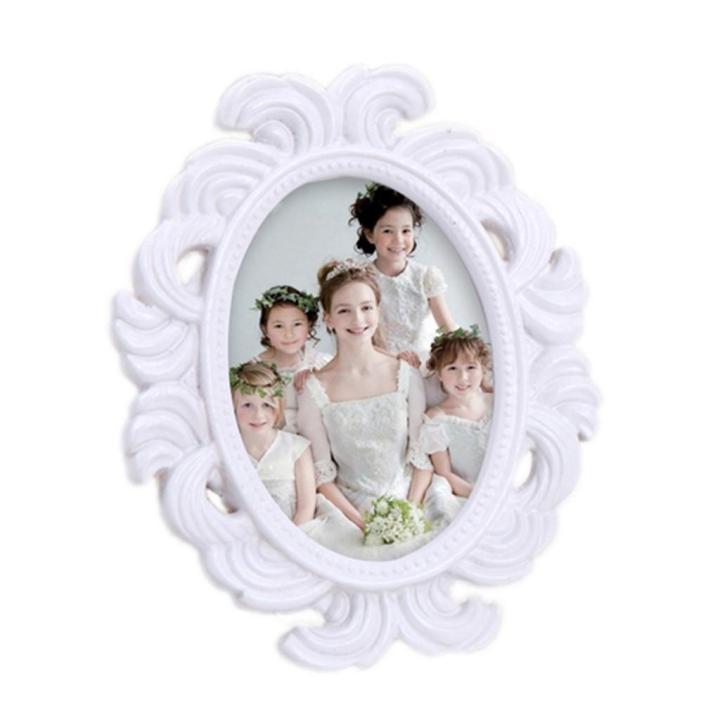 Baroque Resin Photo Picture Frame White Oval Shaped Baroque Photo Frame ...