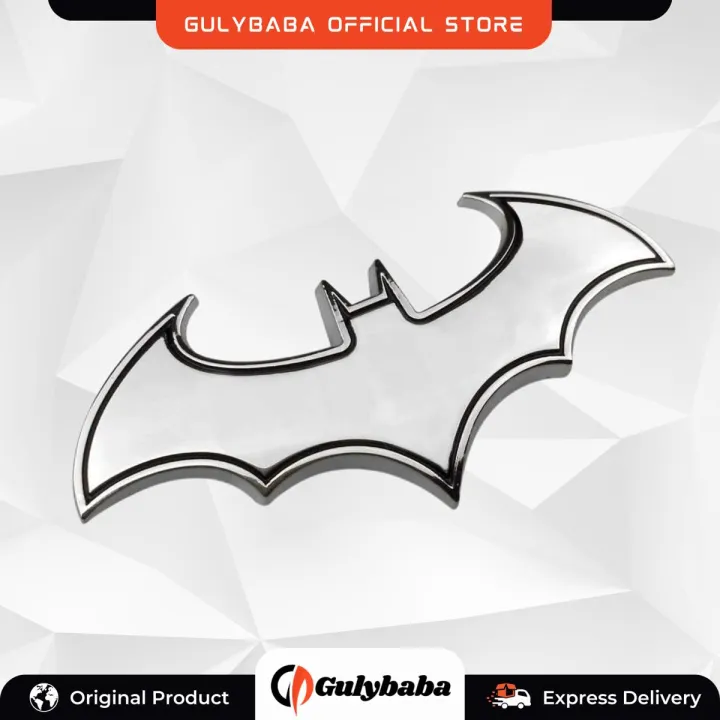 Batman 3D bat Shape (silver) Car Stickers Cool Metal Car Logo Emblem ...