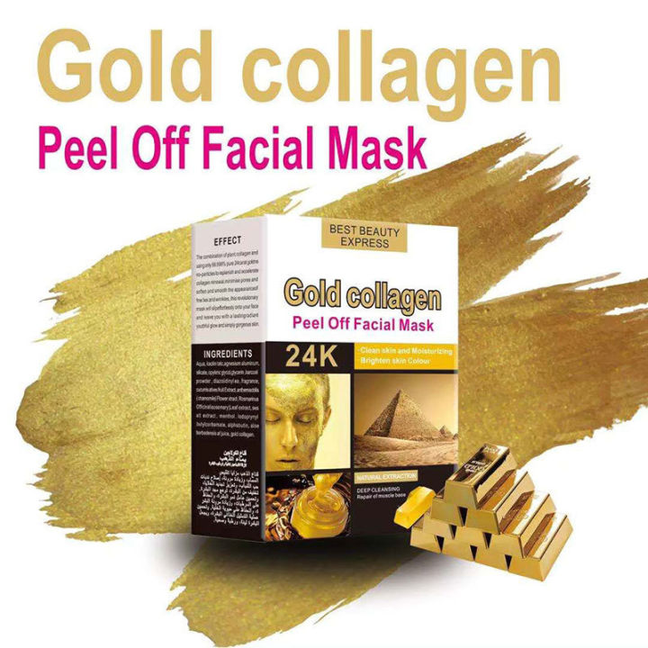 Cross-border gold collagen tear-off mask to remove blackheads and close ...