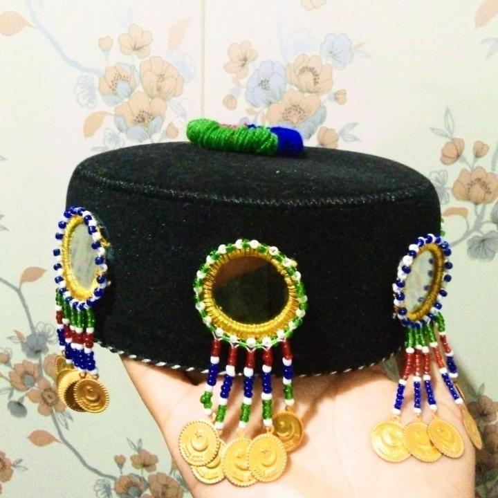 Handmade Cap for Girls & Kids with small mirror beautiful stylish ...