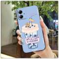 For Motorola G14 4G Back Cover Case Fashion Blueberry milk tea pattern ...