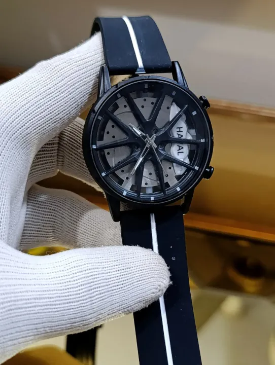 Premium Tyre Rim Design Magnetic Strap Men’s Watch | Stylish Sporty ...