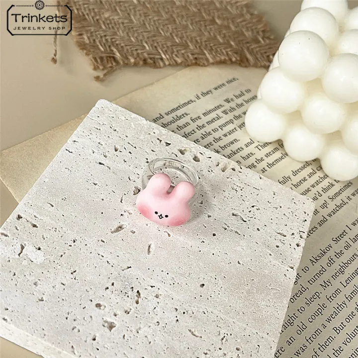 Harajuku Style Childlike Ring Zoo Girl Children Ring Cute Sheep Frog TK ...