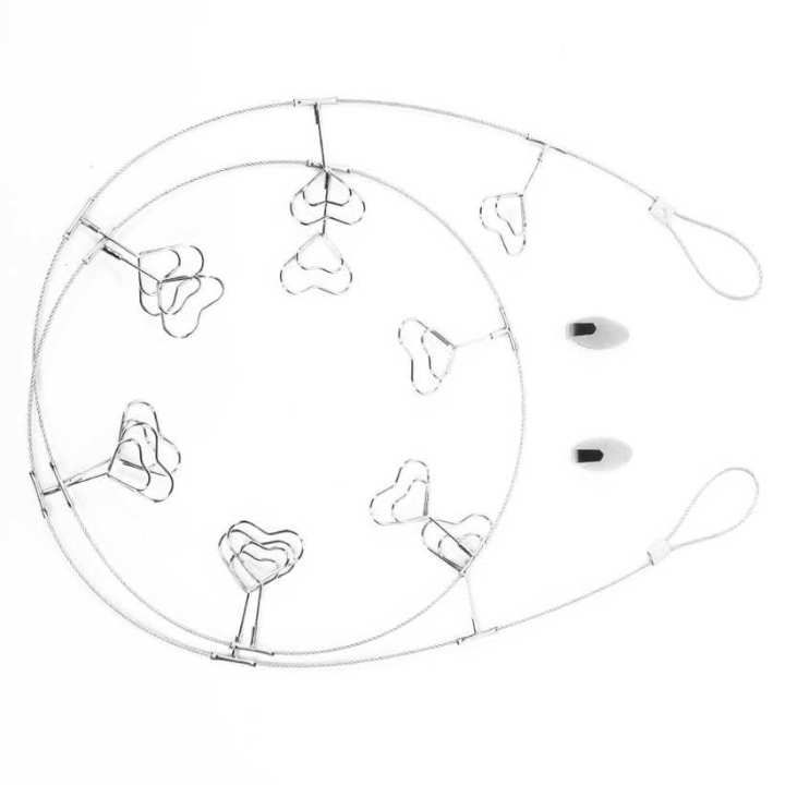 Clips Hanging Photos Heart Shapes Steel Wire Rope Wall Pictures Display ...