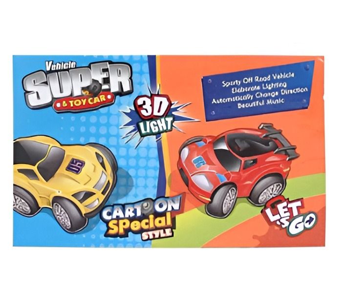 Super Cartoon Car Toy for Kids | Battery Operated Toy Car with 3D ...