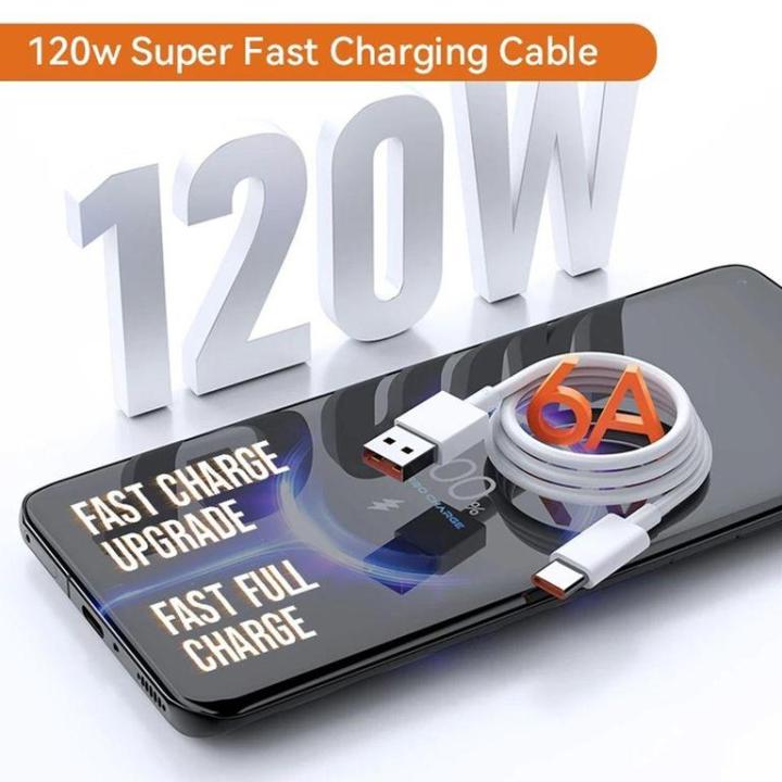 Original Super 120w, 67w, 33w, Turbo Charger Cable 6.5A 65W USB Type C ...