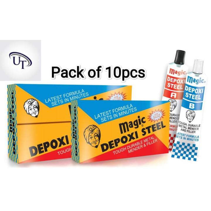 Magic Depoxi Steel, Clear Epoxy Economy Pack 10 (Full Box) | Daraz.pk
