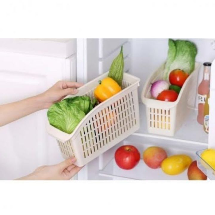 High Quality Set of 2 Organizer Basket Maximize Your Fridge Space with ...