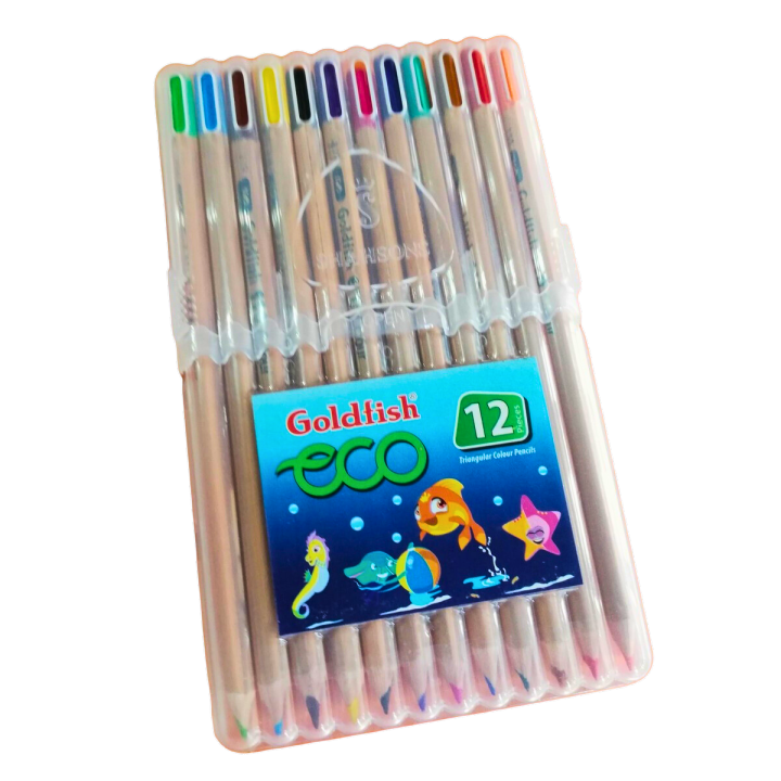 One Pack of Eco Triangular Colour Pencils - 12Pcs | Vibrant Colors ...