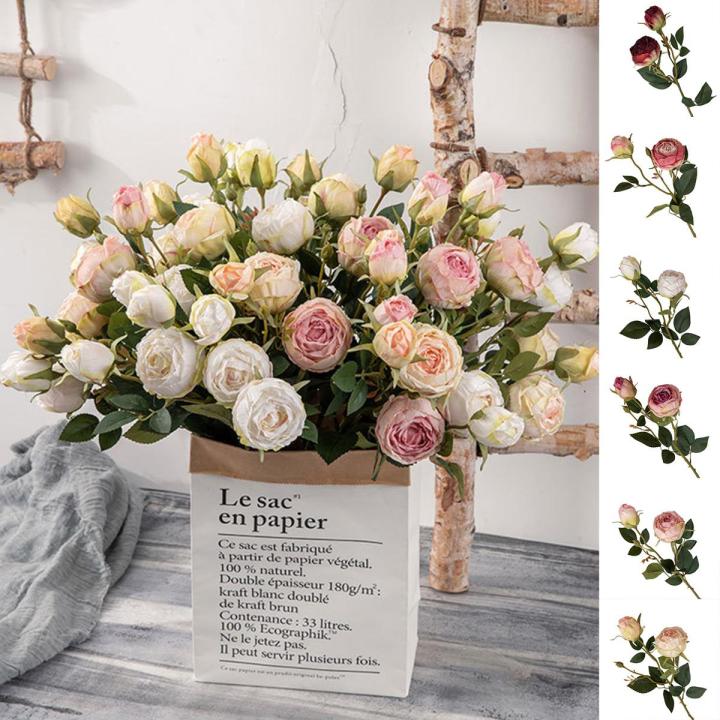 HomeExquisite Double-Headed Fairy Rose Fake Flower for Wedding Decor ...