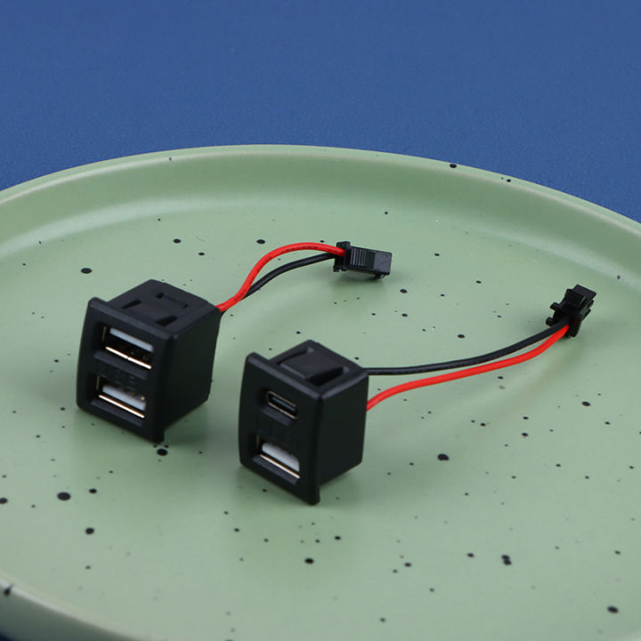 1Pc USB Female Base Type-C Black Double-Layer Socket USB A Female Lamp ...