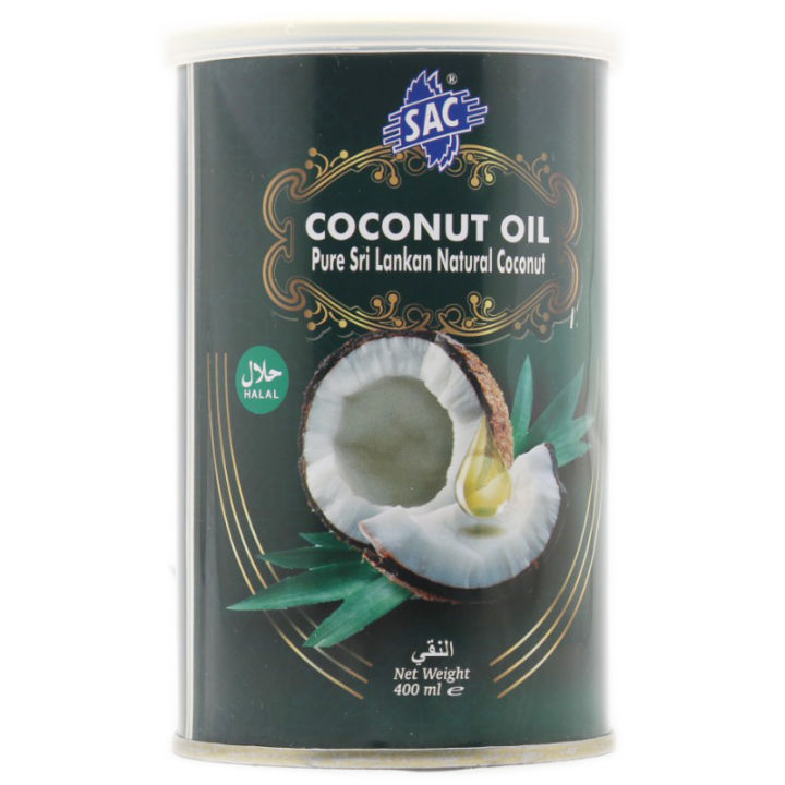 SAC - Coconut Oil 400ml 100%Green Natural Edible Hair Skin All Purpose ...