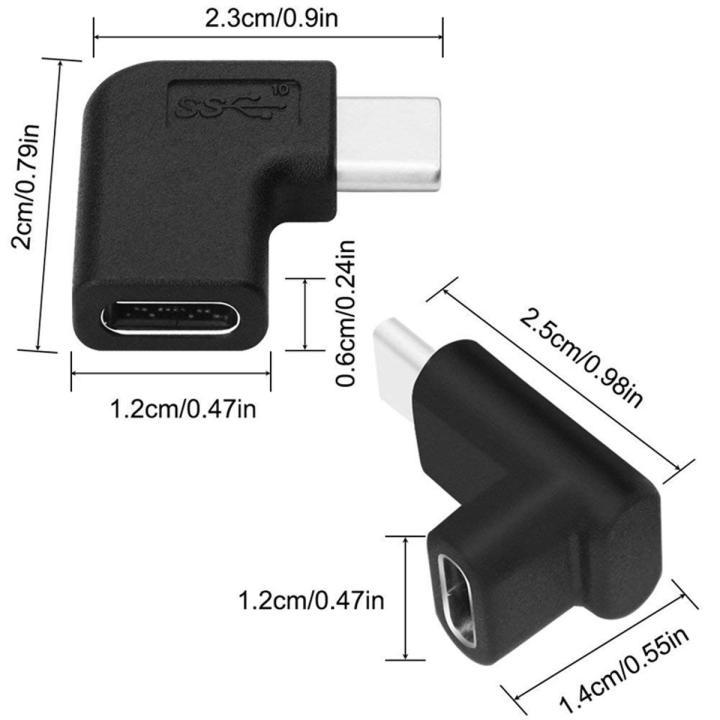 USB C Adapter Female to Female Type C Adapter & 90 Degree USB C Type C ...