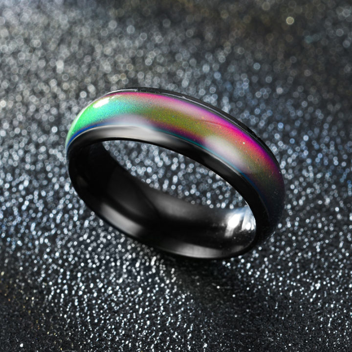 Stainless Steel Changing Color Rings 5 Colors Mood Emotion Feeling ...