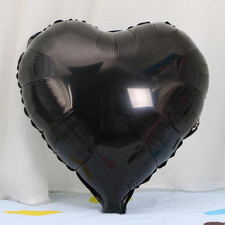 1pcs 17 inch Long Black Foil Heart Balloon Foil Balloon Dil Foil ...