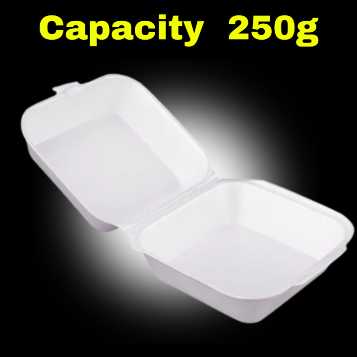 Disposable Foam Food Box Container For Snack/Biryani/Food (Capacity 250 ...