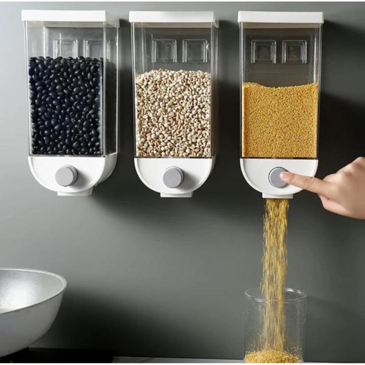 Grain dispenser daal dispenser grain jars wall mounted Cereal Dispenser Single grain dispenser ...