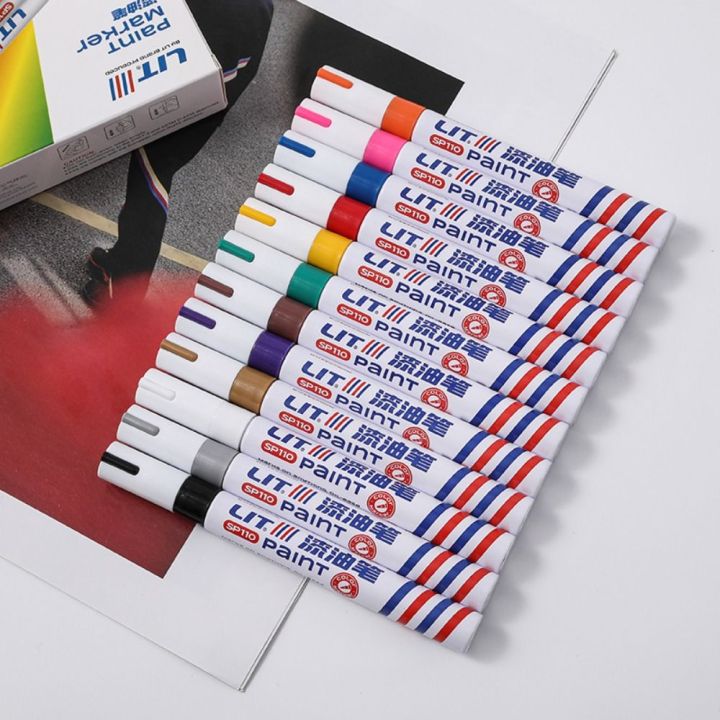 Multifunction 12 Colors Paint Marker Permanent Colorful Metal Paint Pen ...