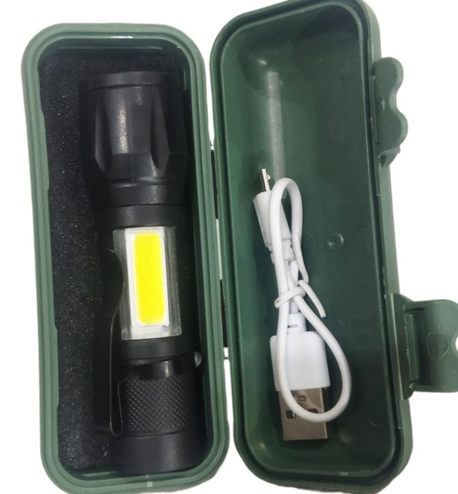 USB Rechargeable Zoomable Led Small Flashlight Camping Torch Lamp With ...