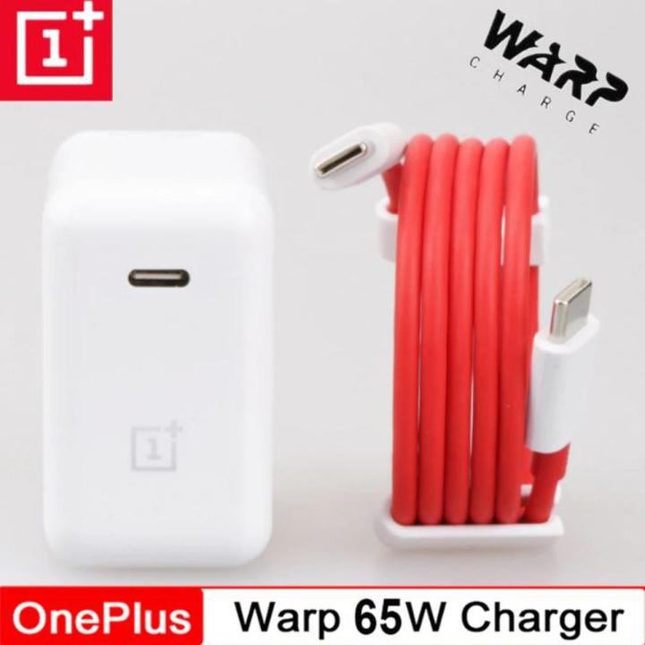 65W warp Charger for OnePlus 8T 9 9R 9Pro Power Adapter with USB C-to-C ...