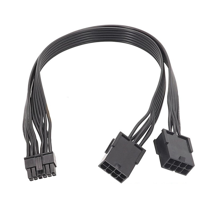 1Pcs Dual PCIe 8 Pin Female to Mini 12 Pin Male GPU Black Cable for ...