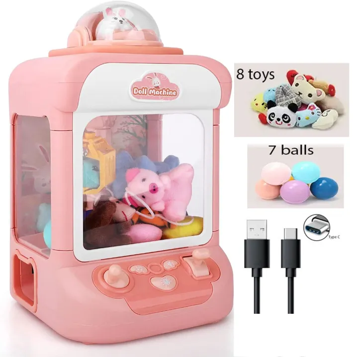 Rabbit Claw Machine Grab Music and Lighting Mini Vending Electric ...