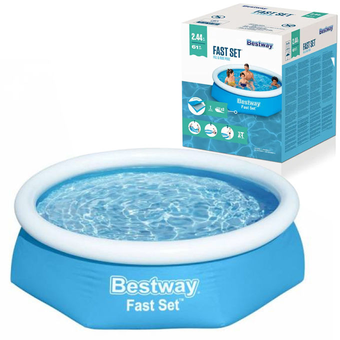 Bestway 57448 Inflatable Fast Set Swimming Pool For Kids & Family 96 ...