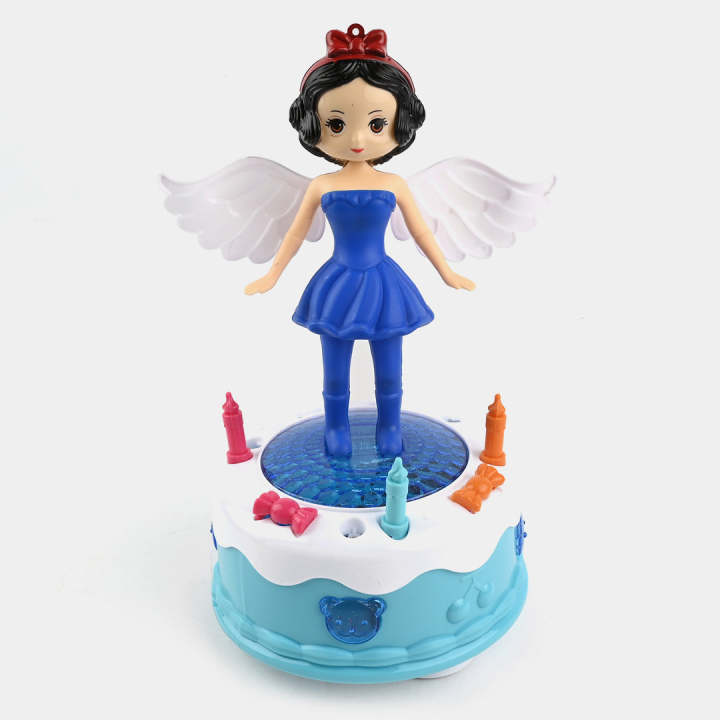 Electric Cake Princess Doll Toy Universal Rotating 3D Lights and Music ...