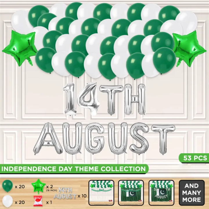 Pakistan Happy Independence Day Foil Letter Theme Collection, 14th ...