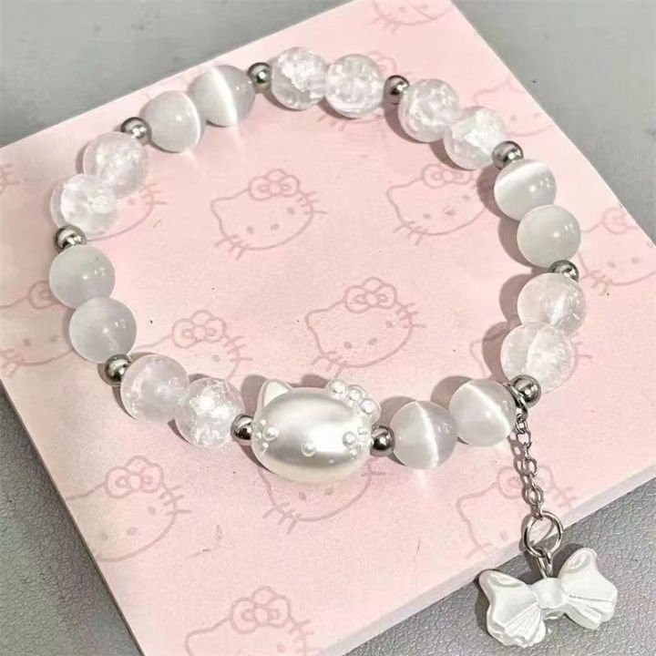 【Trendy designs】kt Cat Hellokitty Bracelets for Couples diy Handmade ...
