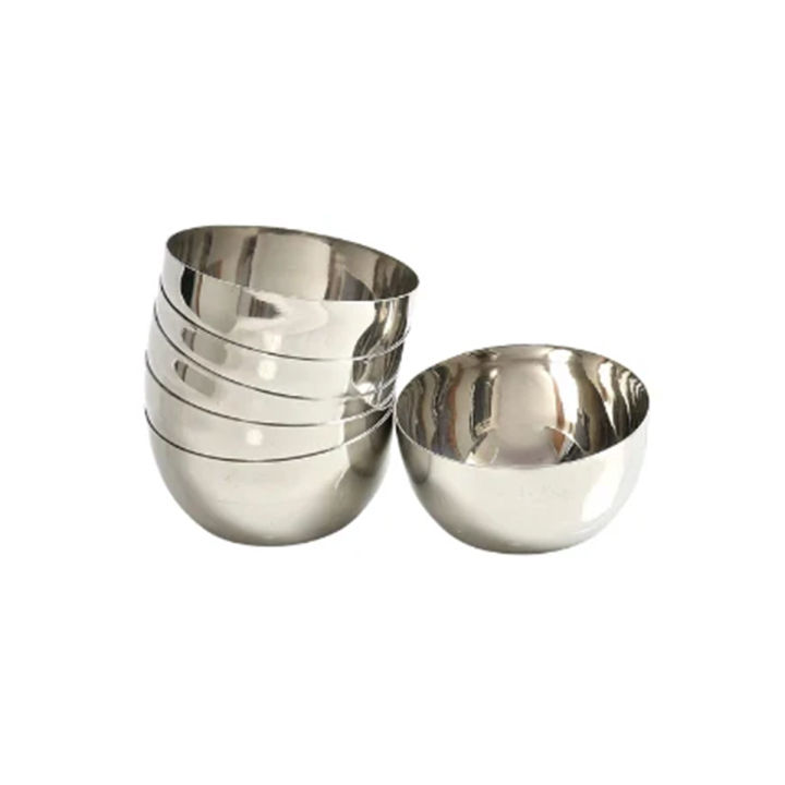 Pack of 2 Stainless Steel Piece Mini Pyali Set Small Bowls for Mulit ...