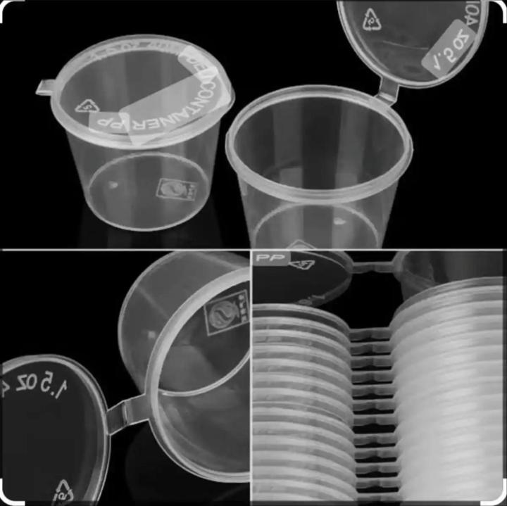 Pack of 50 Disposable Dip Sauce Containers with Lid / boxes / cup ...