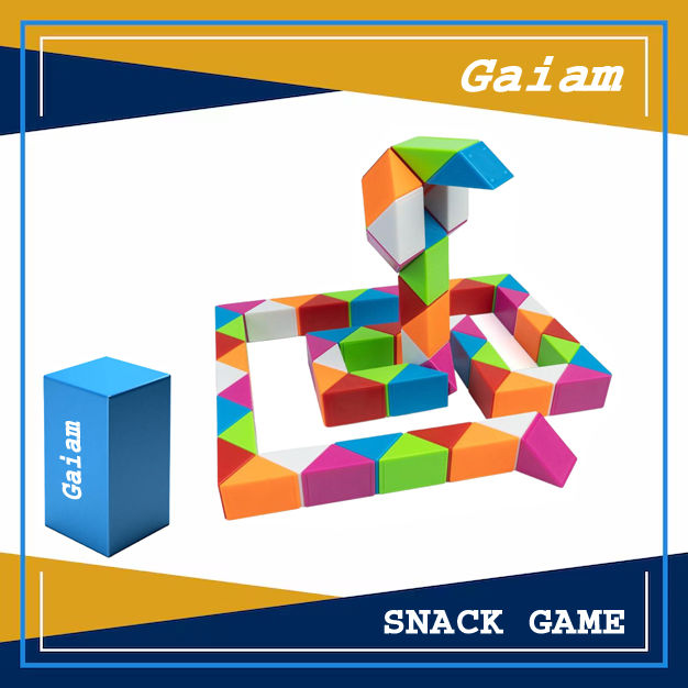 Gaiam Snake puzzle snake Cube Pieces 24 Blocks Magic Cubes Mini Plastic ...