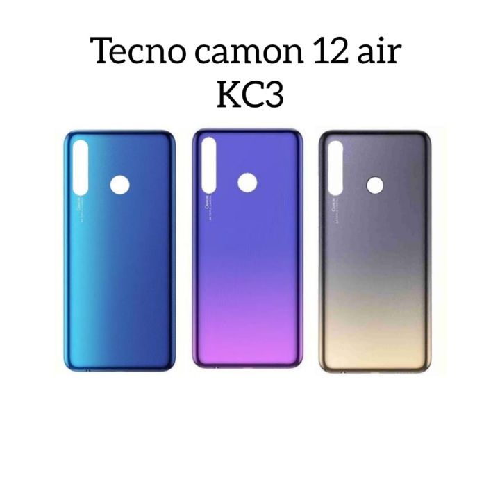 Tecno camon 12 air KC3 Battery Back Cover Rear Door Housing Case, Back ...