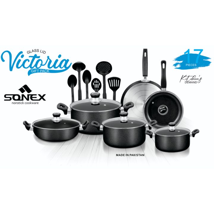 Sonex New Non stick Victoria Gift Set GL 17pcs Trending Non stick ...